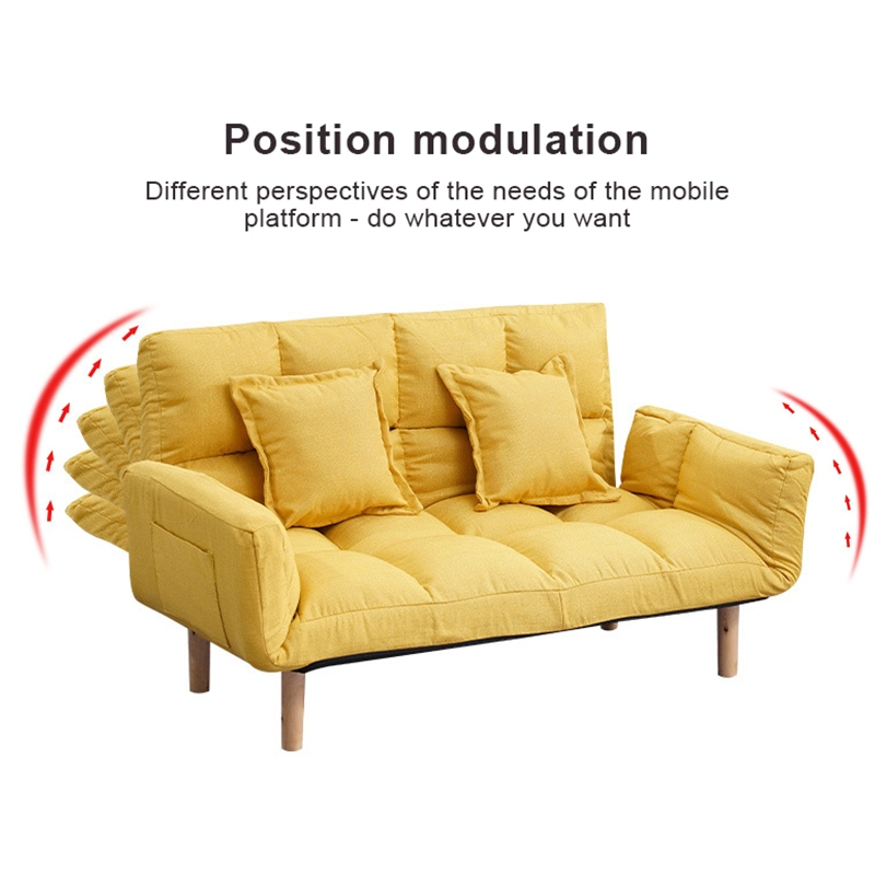 MC&HOME Expandable Sofa Living Room Sofa Bed With 2 Pillows Tatami ...