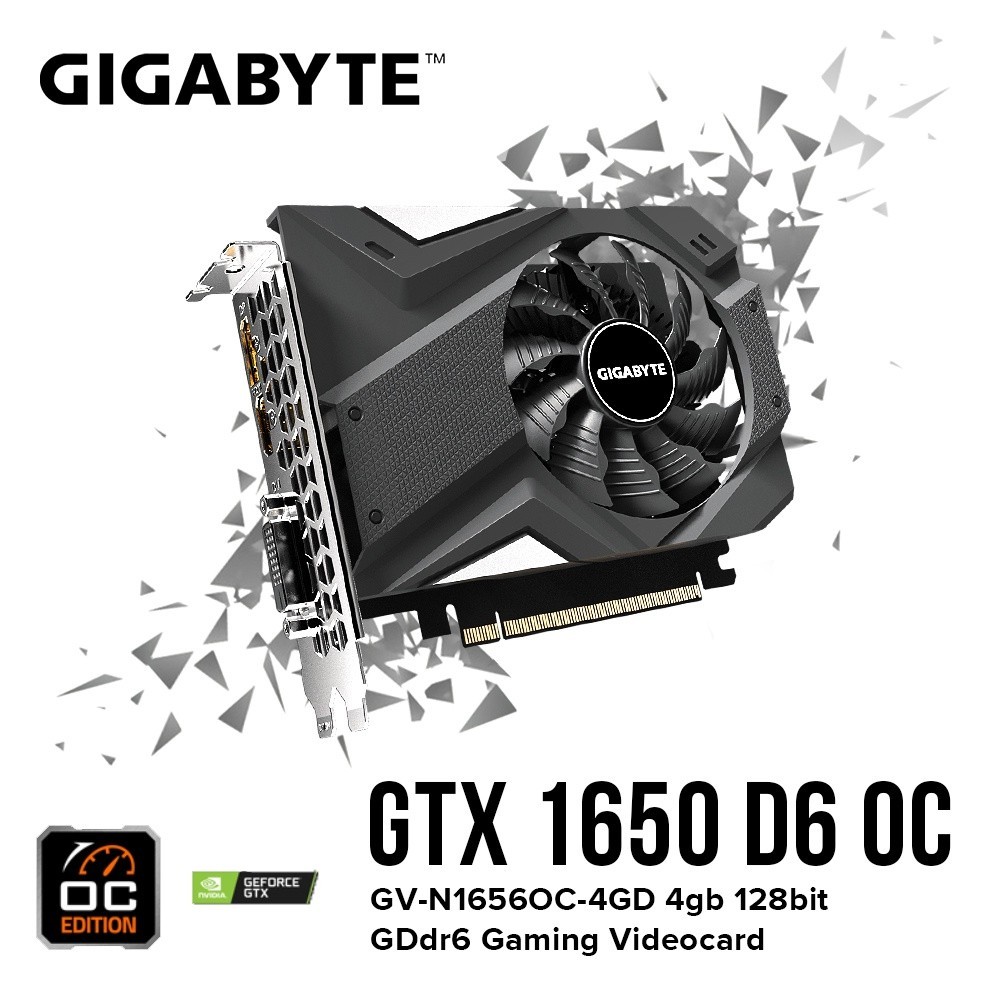 EasyPC| Gigabyte Gtx 1650 D6 OC GV-N1656OC-4GD/ GV-N1656WF2OC-4GD-3.0 4gb 128bit GDdr6 graphics ...
