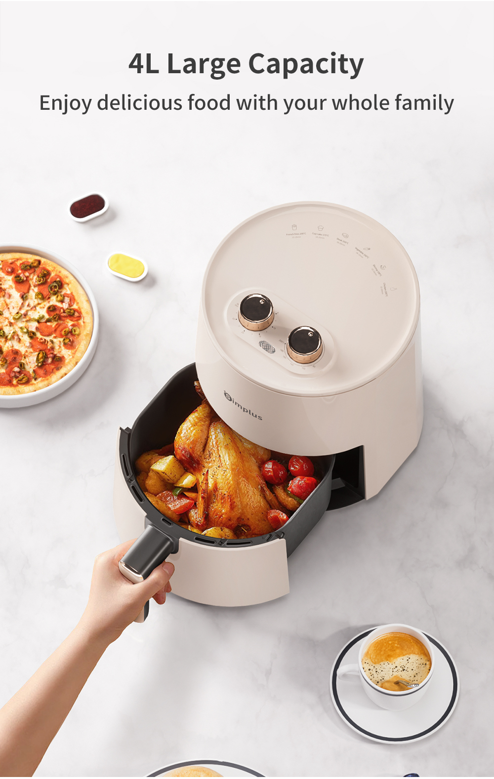 INSSA x Simplus Air Fryer 4L Multi-functional Fryer Electric Oven Oil ...