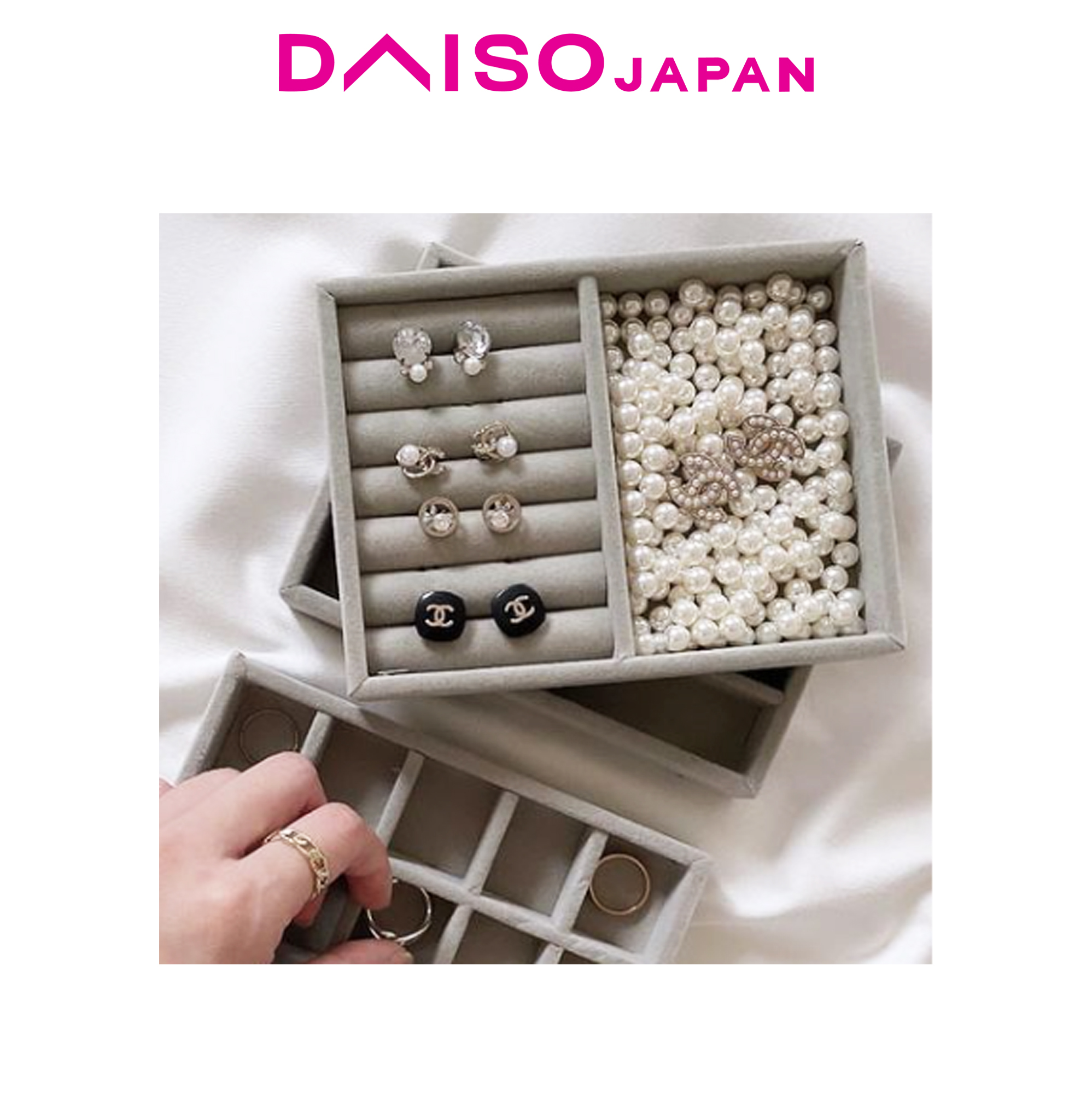 Daiso Small Jewelry Holder Tray (2 compartment) | Shopee Philippines