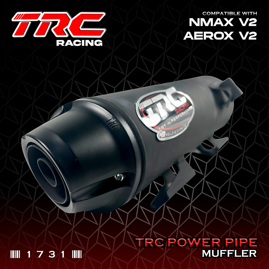 TRC Racing NMAX V2 / AEROX V2 Power Pipe Muffler Exhaust with Removable ...