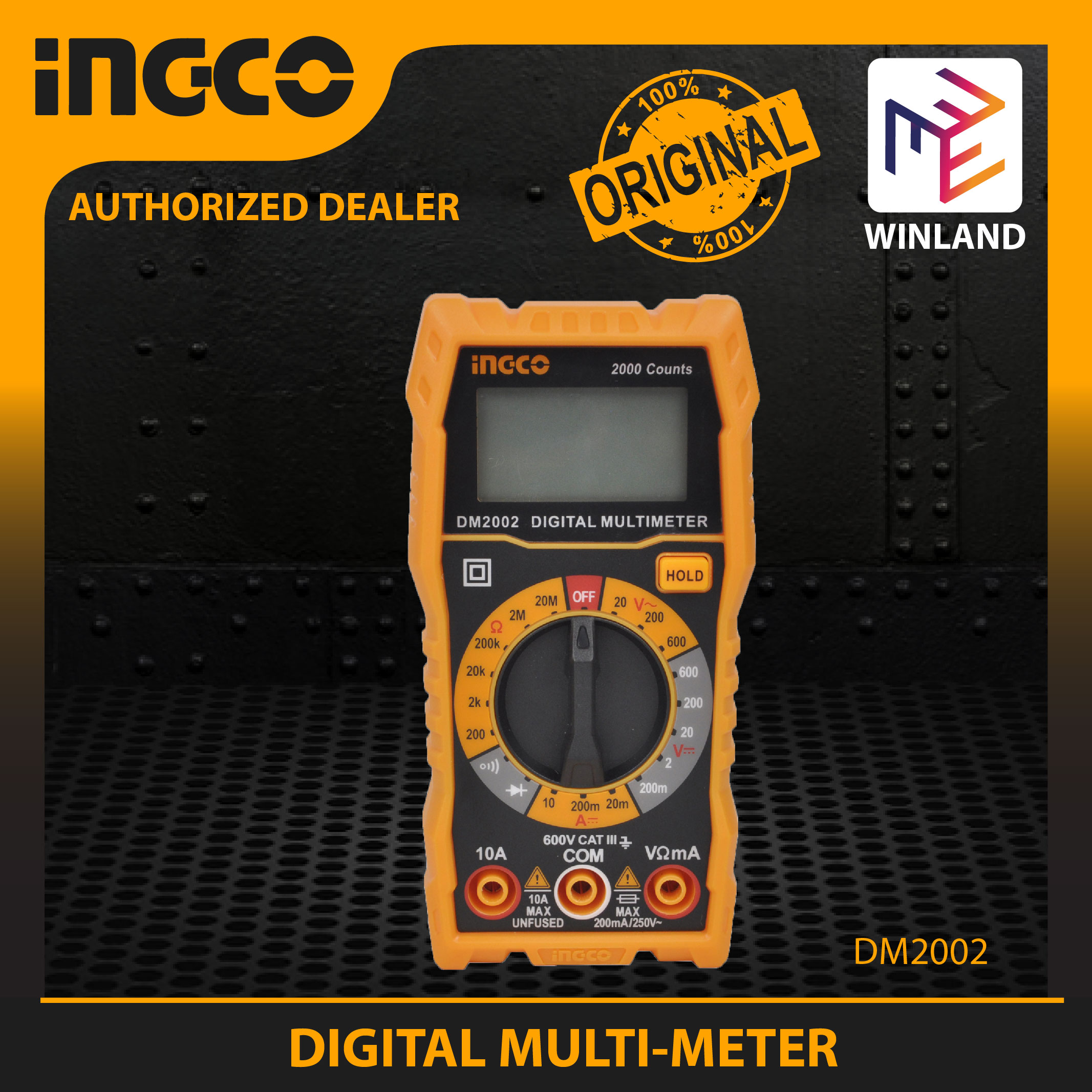 Ingco by Winland Digital Multimeter Tester Multi Tester for Electrical ...