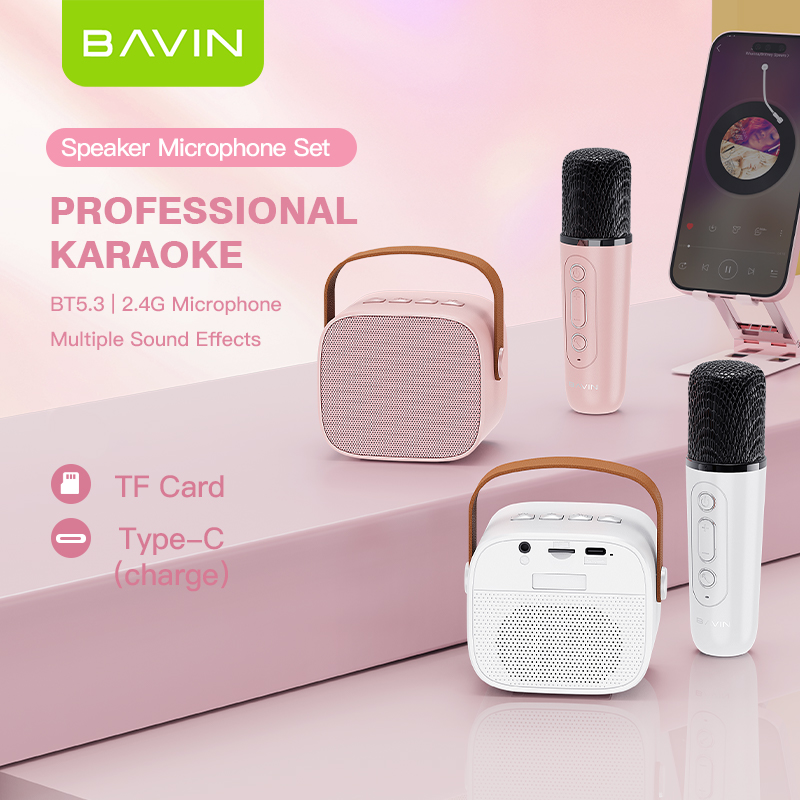 BAVIN BM15 Mini Speaker Portable Bluetooth Wireless Karaoke Speaker w/ Microphone | Shopee ...