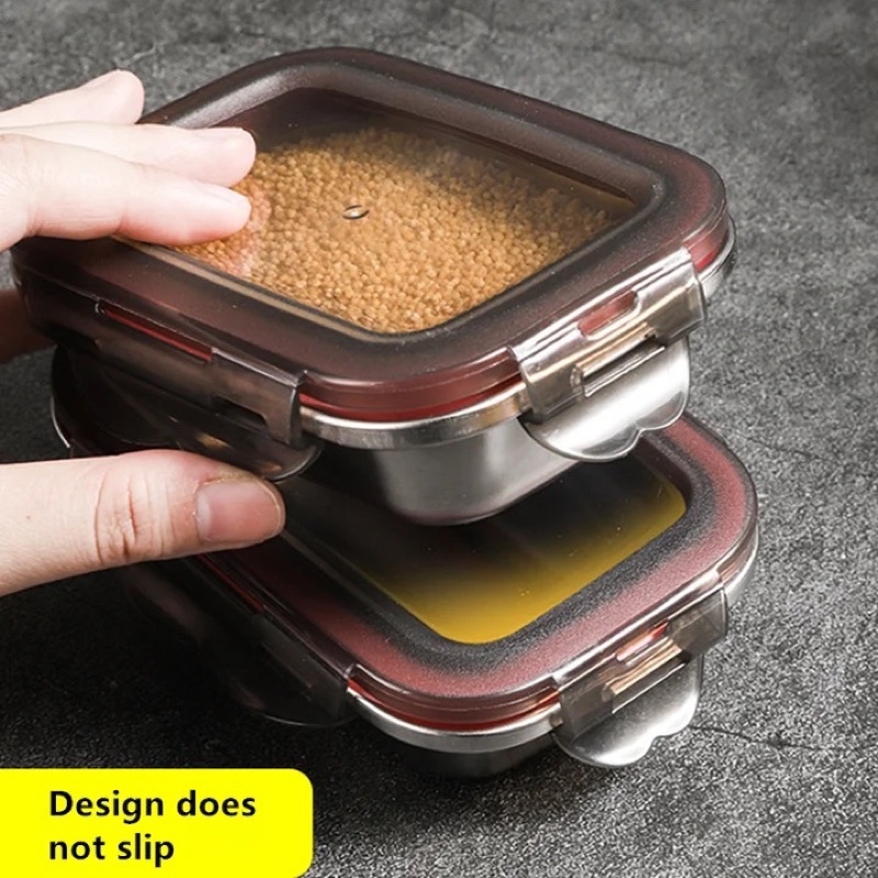 Lunch Box Food Grade 304 Stainless Steel Anti-leak Bento Box Strong ...