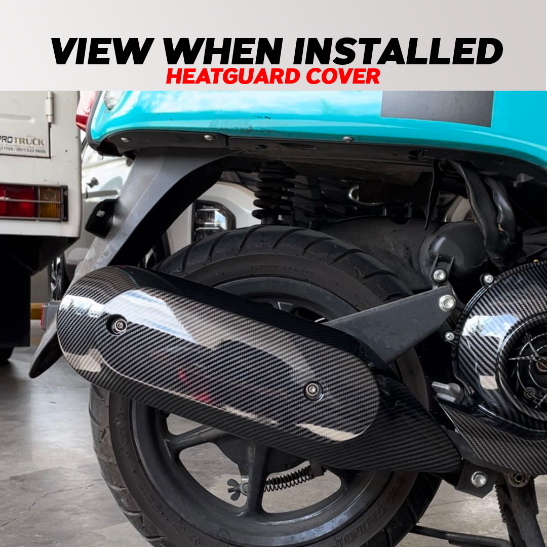 MIO FAZZIO MUFFLER HEATGUARD COVER CARBON Z-10261 / EXHAUST PIPE COVER ...