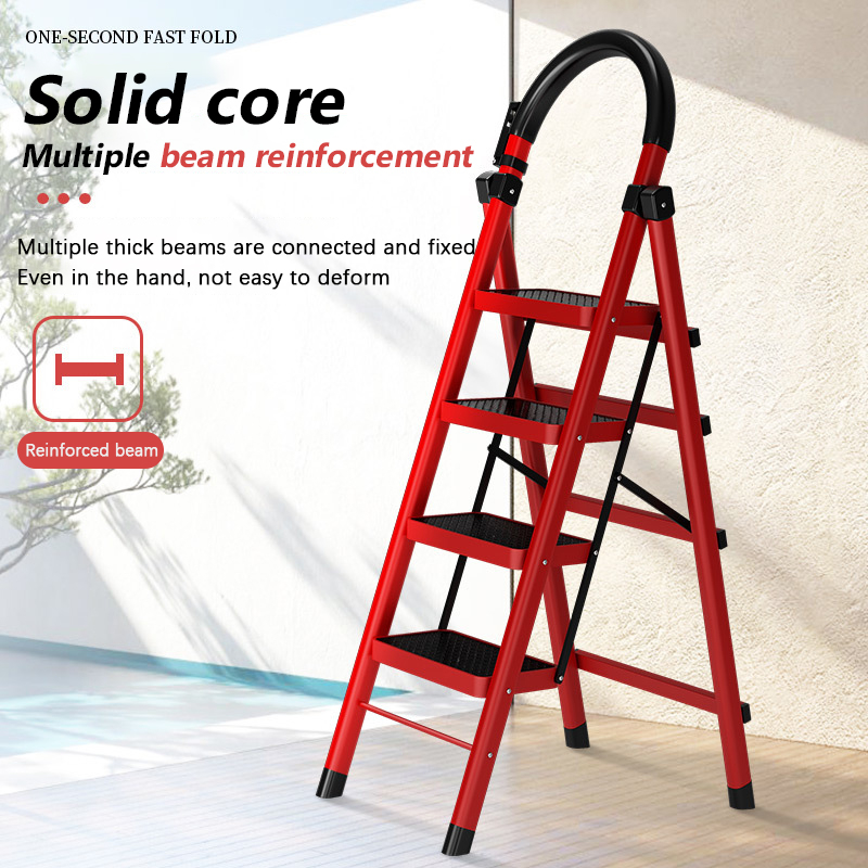 Household Aluminum Step ladder Folding 3/4/5/6 Steps Industrial Folding ...