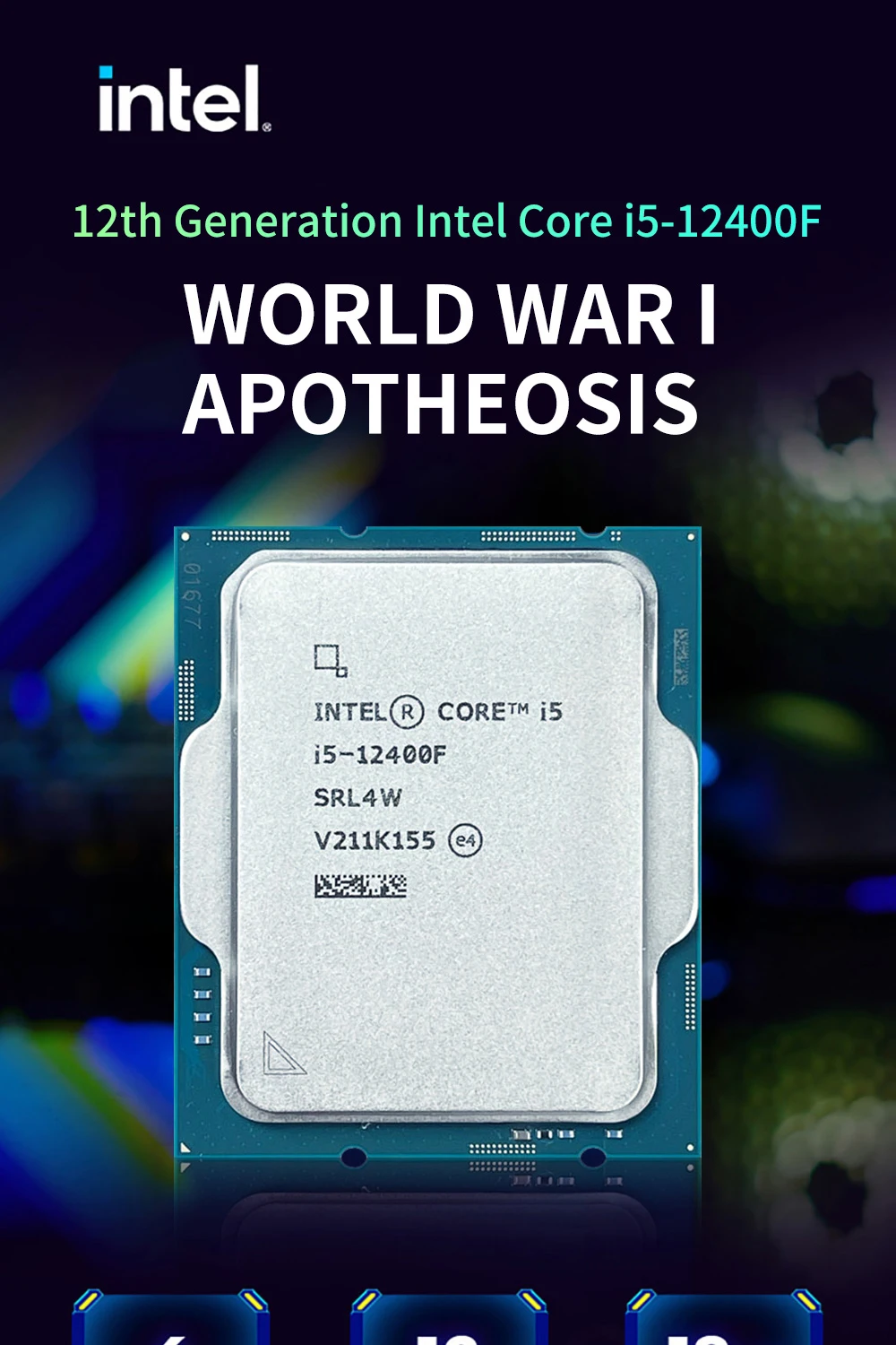 Intel Core i5-12400 Desktop Processor 6-Core 12-Thread CPU 10NM L3=18M ...