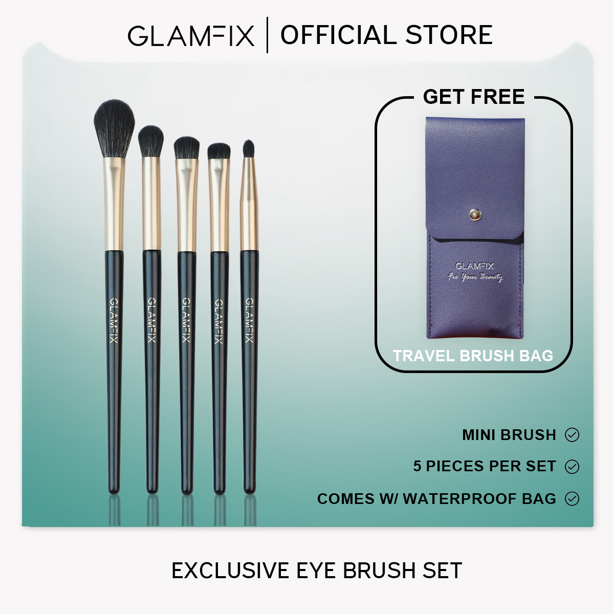 GLAMFIX Exclusive Eye Brush Set- Eye Brush Eye Makeup Brush Set Make up ...