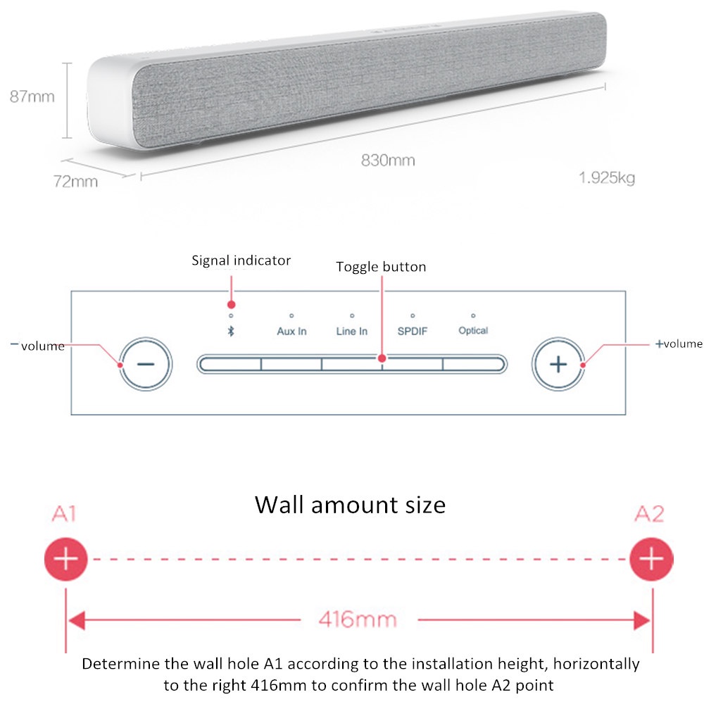 Xiaomi Redmi TV Speaker Soundbar Bluetooth Version 5.0 Wireless ...