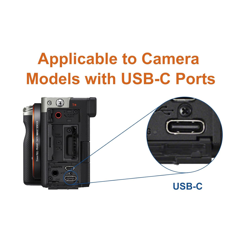 Pxel Tether USB Type-C Camera Cable for PC (Windows Only) & Sony Canon ...