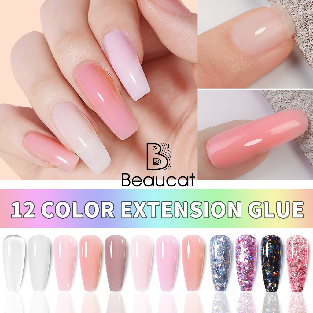 Beaucat Poly Nail Gel Extension Kit 14PCS/SET Extesion Nail Gel Set For ...
