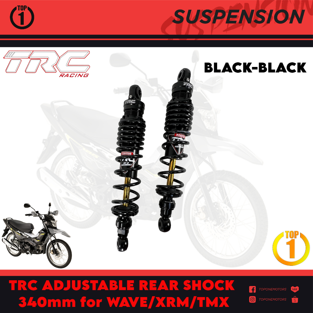 TOP1 TRC ADJUSTABLE REAR SHOCK 340mm AI-TECH SERIES for WAVE/XRM/TMX ...