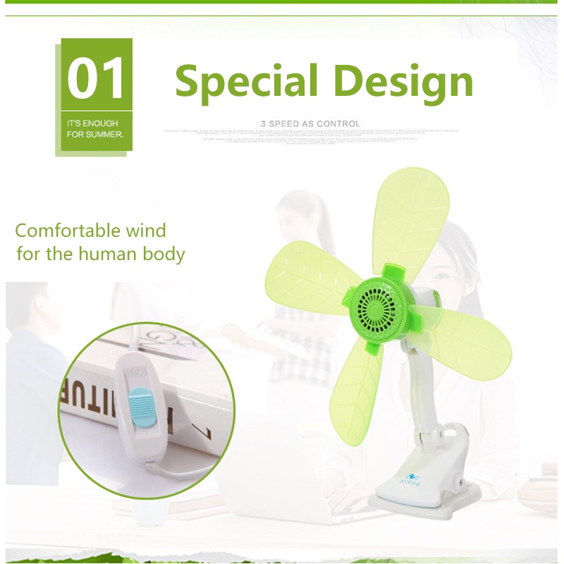 #COD 2HY Electric Fan 4/5blades Fan Soft Blades Clip Fan | Shopee ...