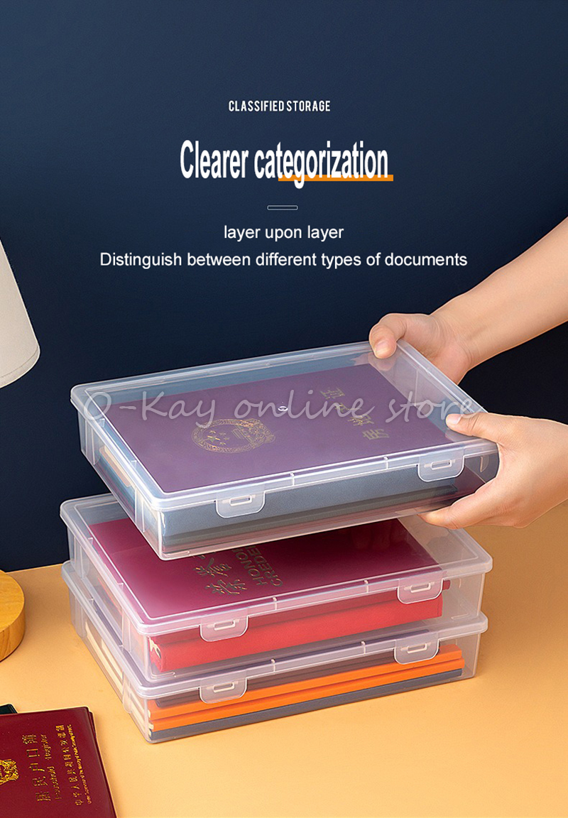 Document Storage Box Dustproof Plastic Paper Moisture-proof Wear ...