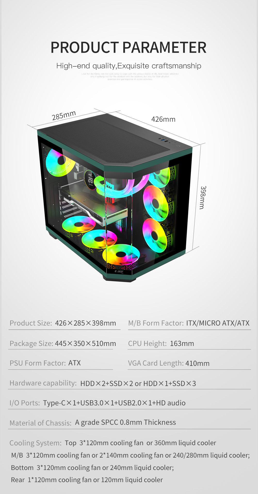 MYPC Acer V950 270° Panoramic Room Without Pillars Full Sea View Case ...
