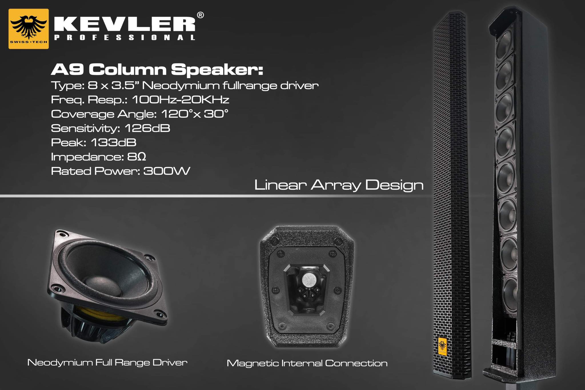 Kevler Professional 2pcs A9 Column Speakers Active Subwoofer | Shopee ...