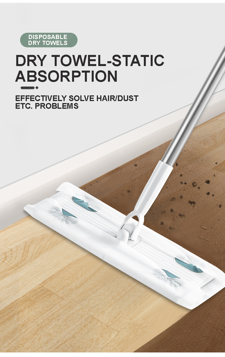 Electrostatic Dust Removal Mop Disposable Flat Mop Wet Tissue Wipes ...