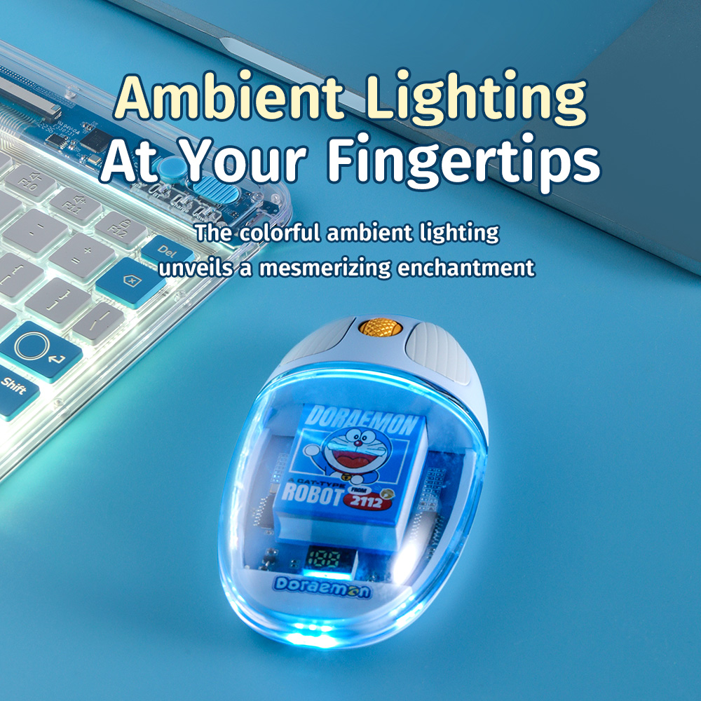 Rock Space Doraemon Comic Book Wireless Mouse Bluetooth 2.4GHz 5GHz USB ...