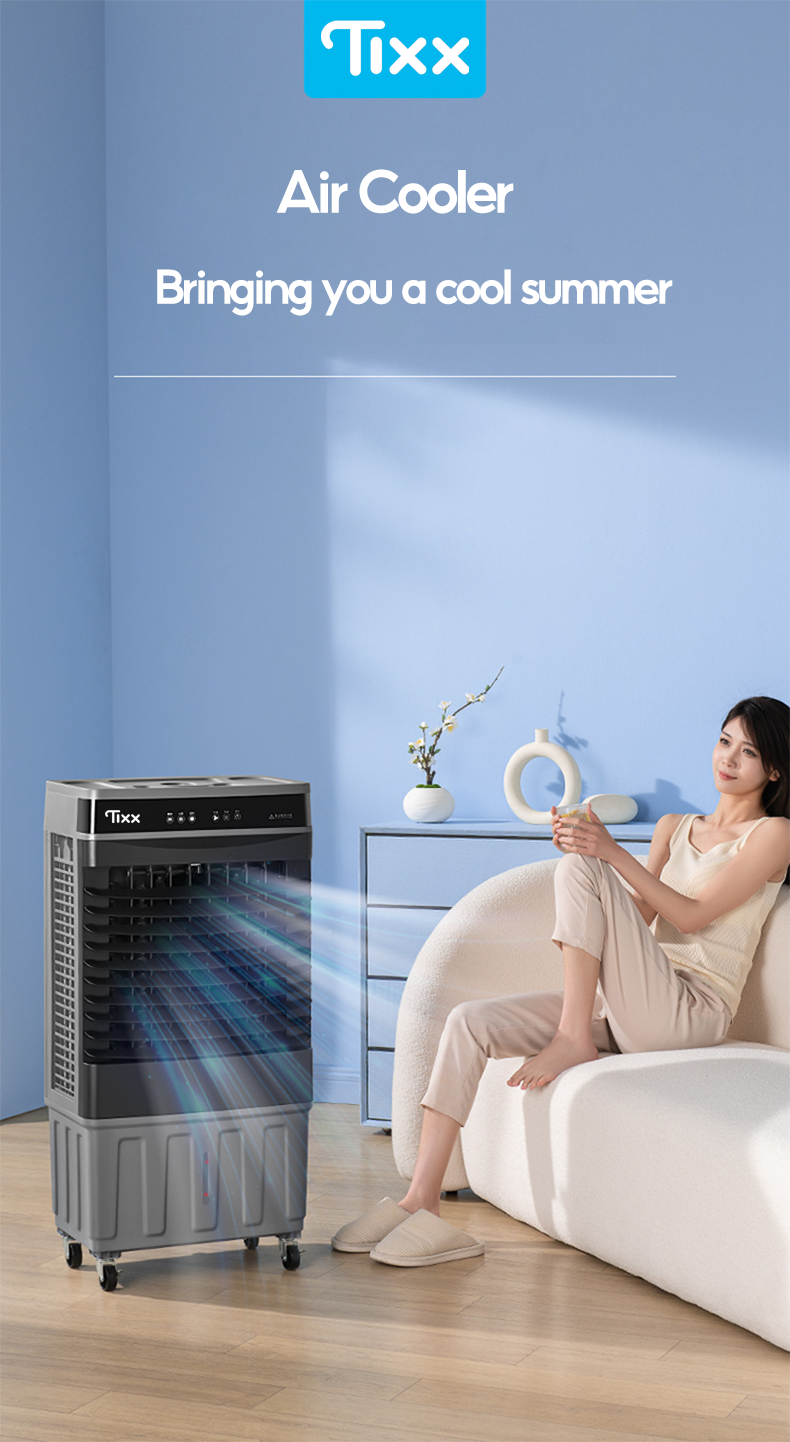 Tixx Air Cooler Fan Aircon 40/50/70L Air Conditioner 80W Portable ...