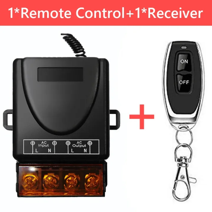 433MHz 220V Water Pump Remote Control Switch 1Ch 30A Receiver Module ON ...