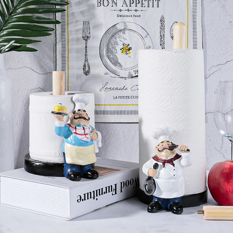 Chef paper towel rack resin toilet paper rack handicraft organizer ...
