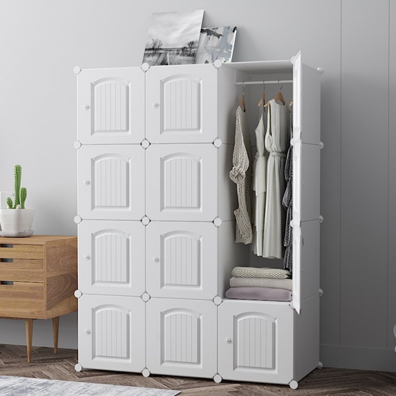 Simple Wardrobe Plastic Combination Wardrobe Dormitory Plastic ...