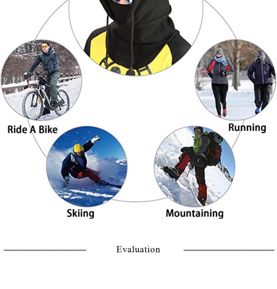 Biker Wind Stopper Thermal Fleece Balaclava Full Face Mask Neck Warmer ...