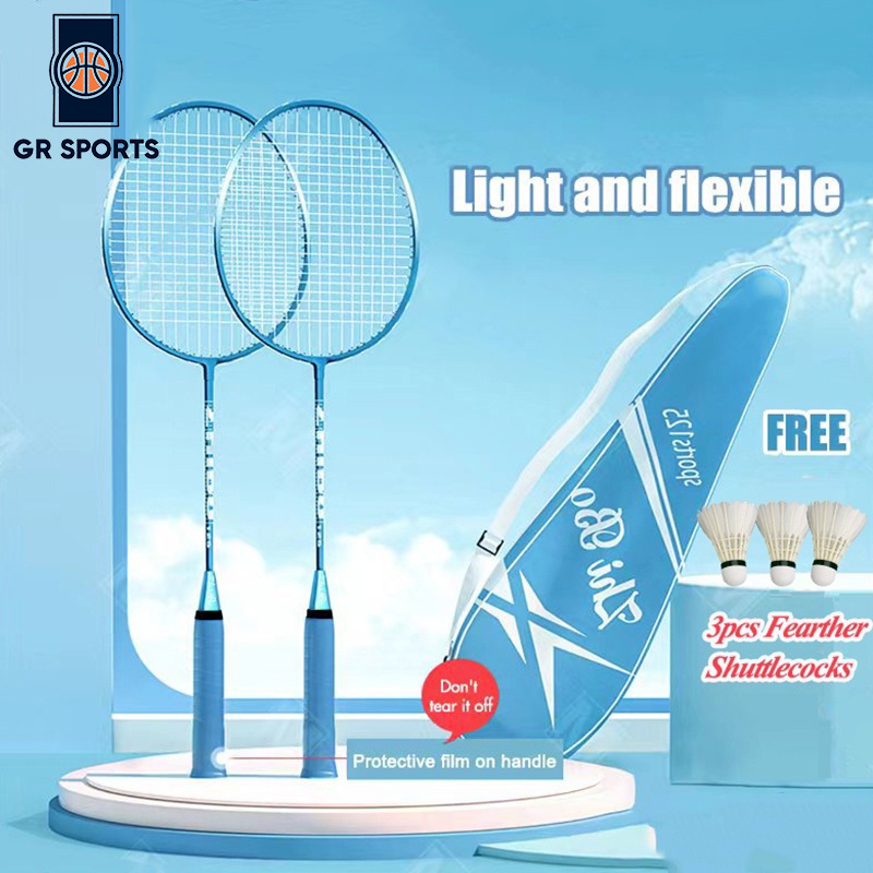 Badminton Set with 3pcs Training Shuttlecocks Badminton Rackets for ...