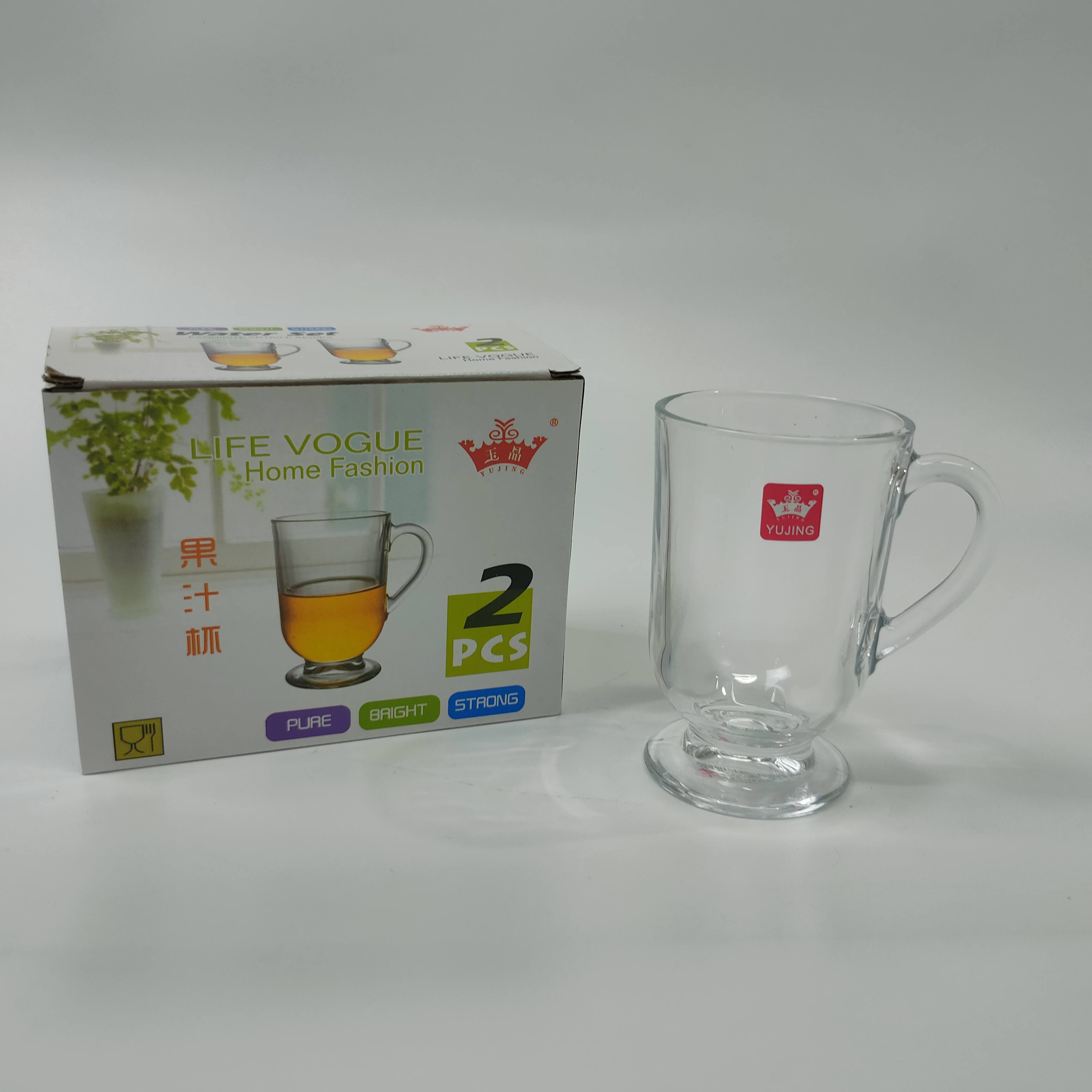2-piece Irish Coffee Mugs – 300ml Thick Clear Glass with Handle, Ideal ...