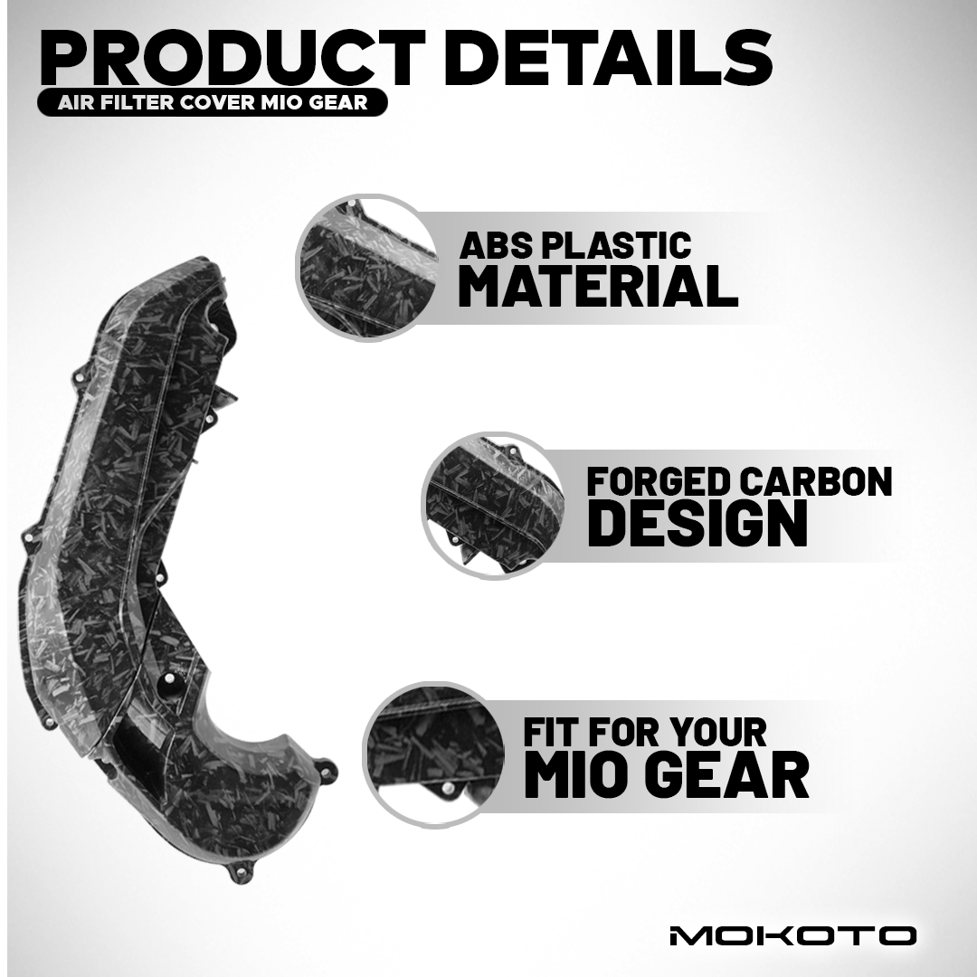 MOKOTO MIO GEAR AIR FILTER WITH PULLEY COVER SET Z-9854 FORGED / Z-9853 ...