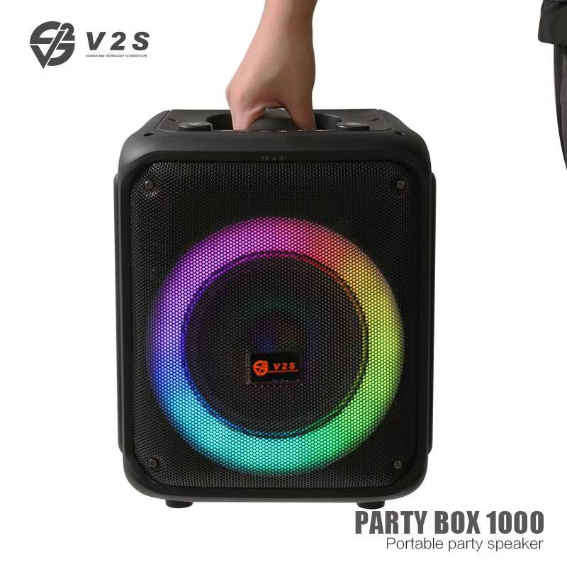 V2S PARTYBOX 1000 Rechargeable Portable Bluetooth Speaker Outdoor Audio ...