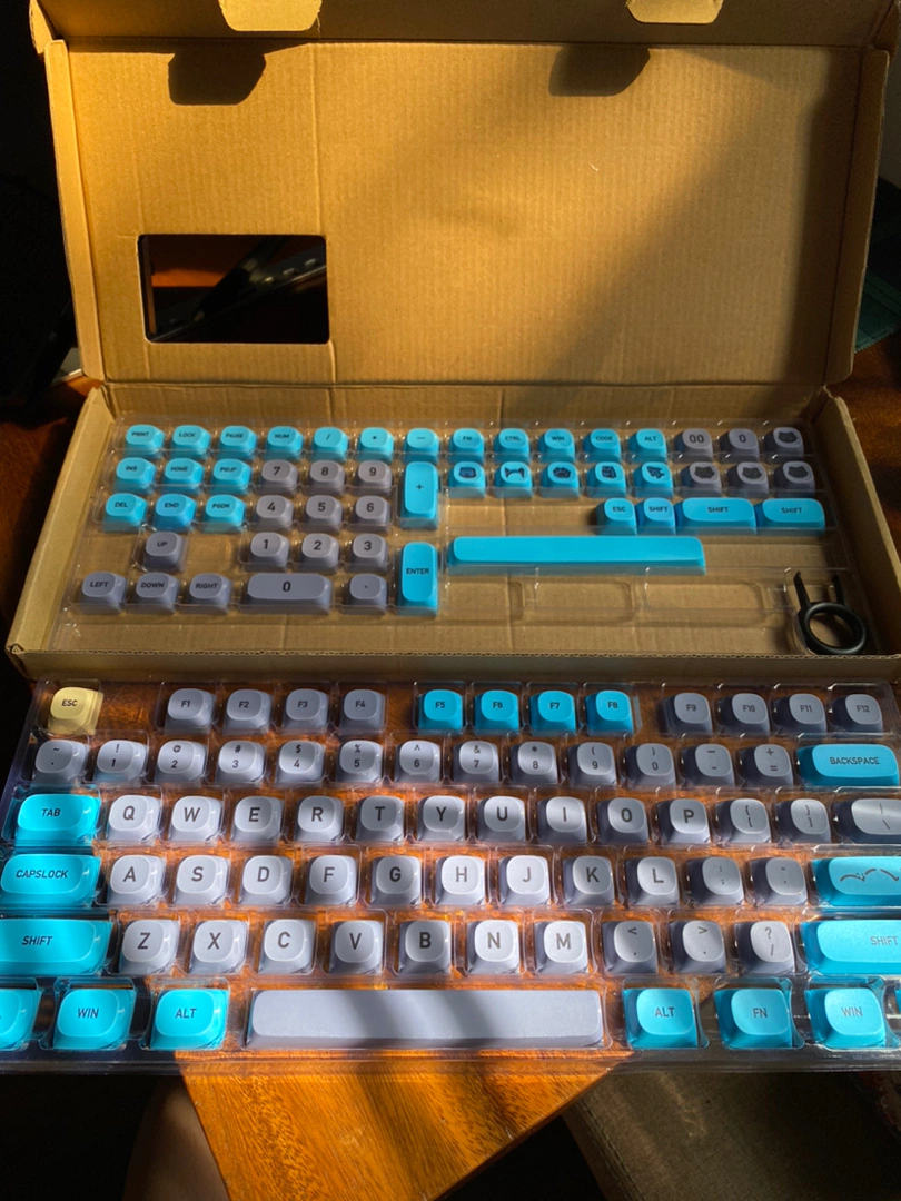 125 Key Blue Cat Keycaps PBT Keycap MA Profile 9mm For Mechanical ...