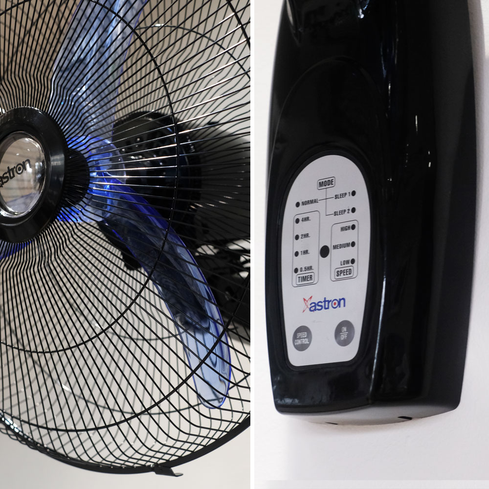 Astron REMOTEC1844 18" Electric Wall Fan - Black | Remote & Timer ...
