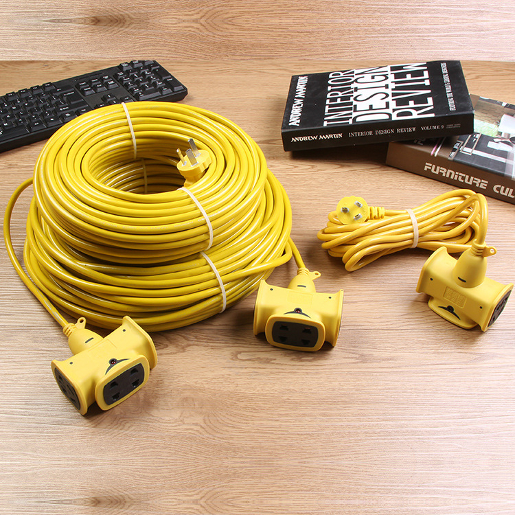 travel outdoor power cord extension cable with socket row plug ...