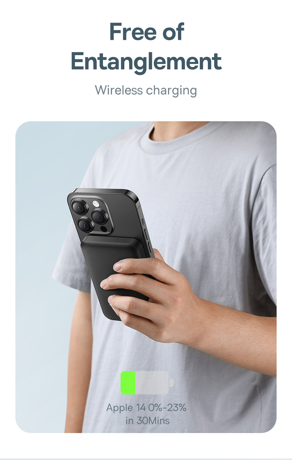 Baseus Mini Magnetic Wireless Power Bank 20W 5000mAh Fast Charge with Auto-wake Powerbank ...