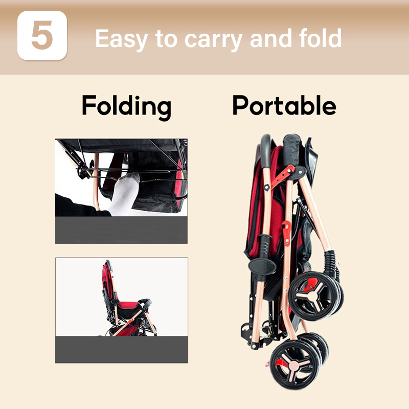 Foldable lightweight stroller Reversible handle two way Baby Stroller ...