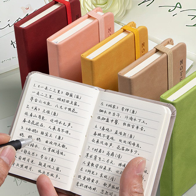 Creative Colorful Leather Strap Notebook Convenient Portable Notebook ...