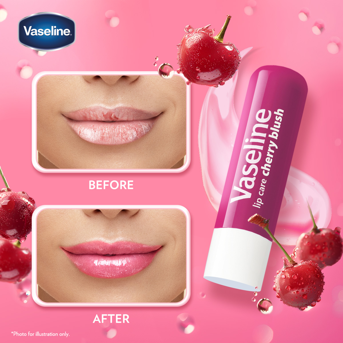 Vaseline Lip Cherry Blush Lip Balm Stick 4.8G | Shopee Philippines