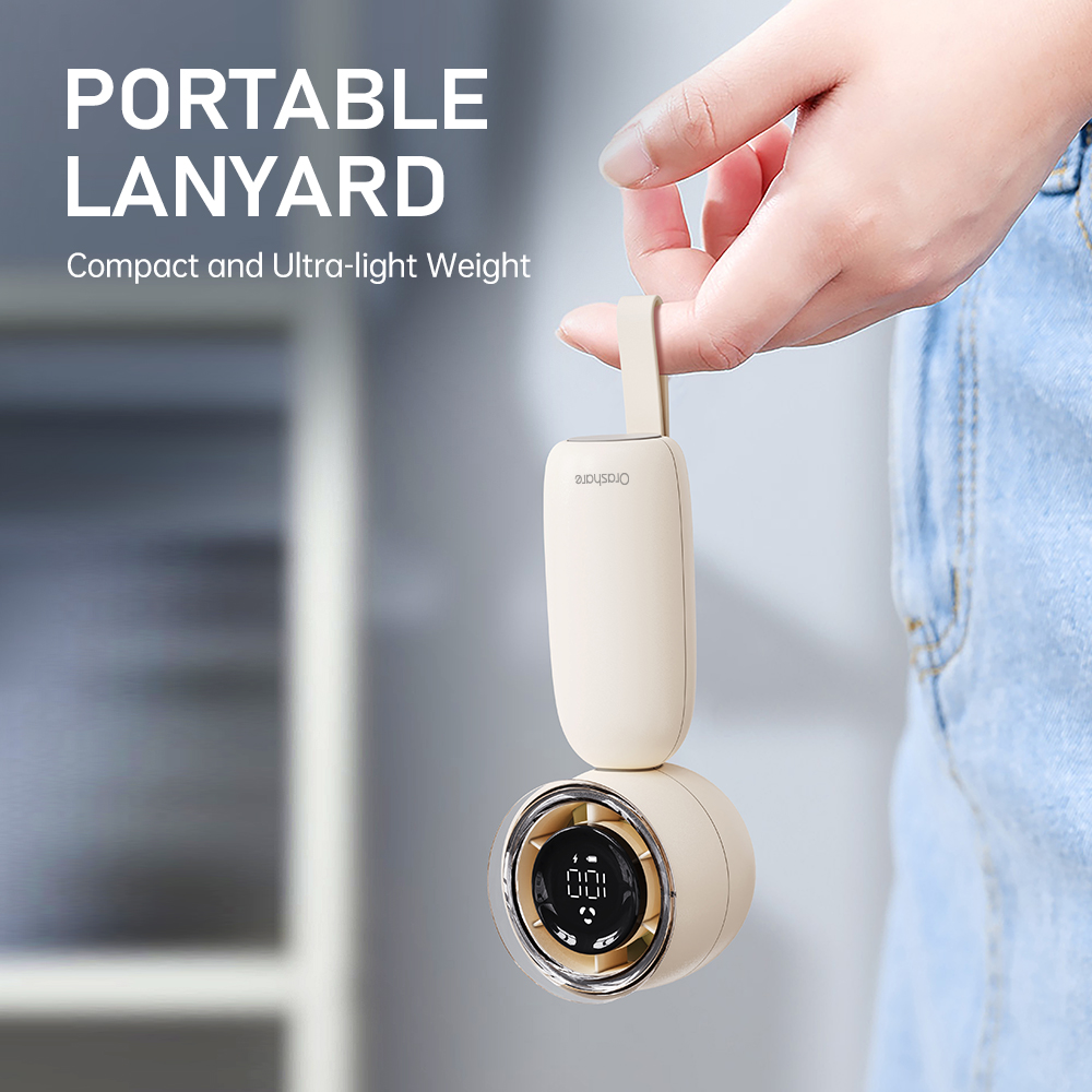 Orashare HF05 3000 mAh Mini Fan Rechargeable Handheld Strong Wind 100 ...