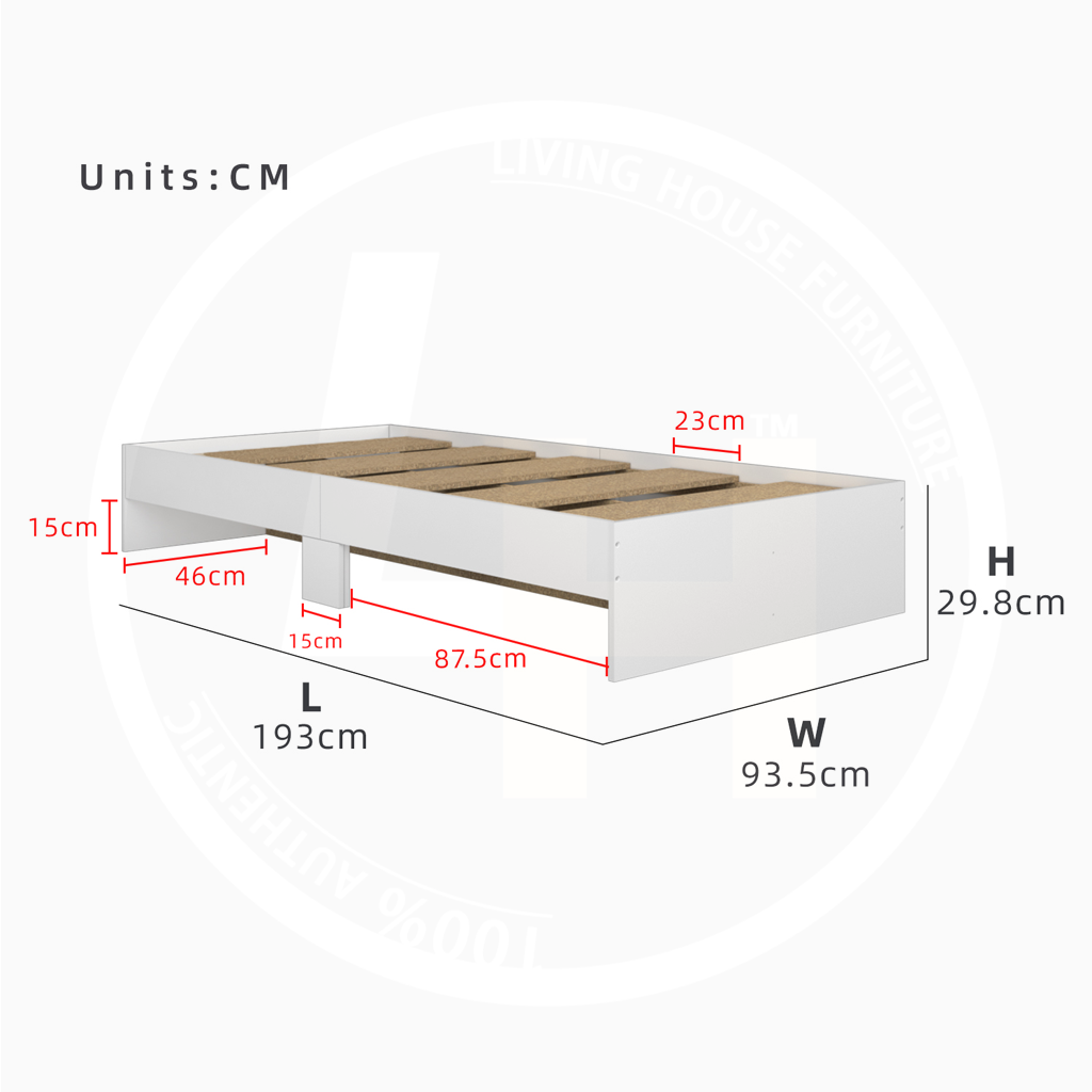 LIVING upgraded wooden single bed frame double bed bunk bed bedroom ...