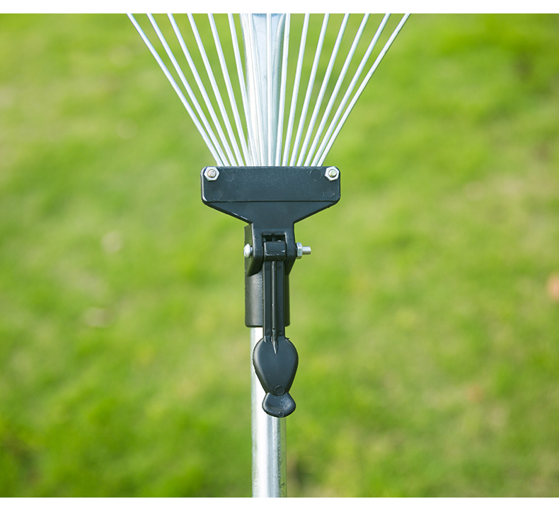 Adjustable Telescopic Metal Garden Leaf Leaves Rake for Lawn Yard ...