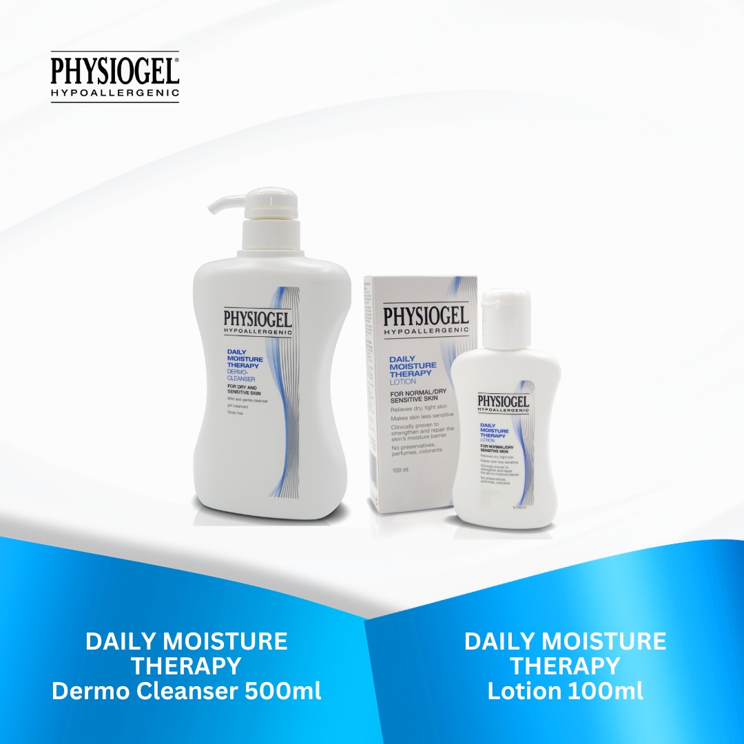Physiogel Daily Moisture Therapy Cleanser - 500ml with Physiogel DMT Body Lotion - 100ml ...