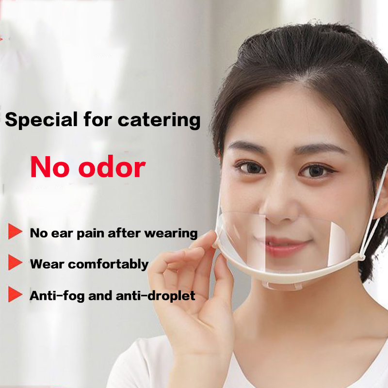 10pcs Food Sanitary Mouth Mask Transparent Clear Anti Fog Shield ...