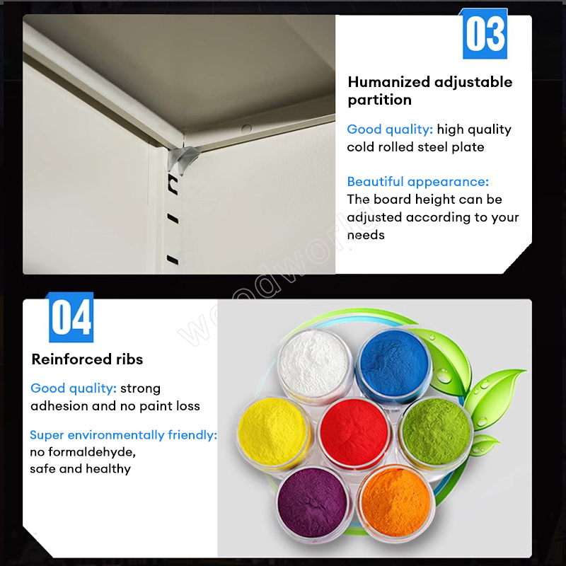 [Various Styles] File Cabinet White Iron Dust-proof Display Living Room ...