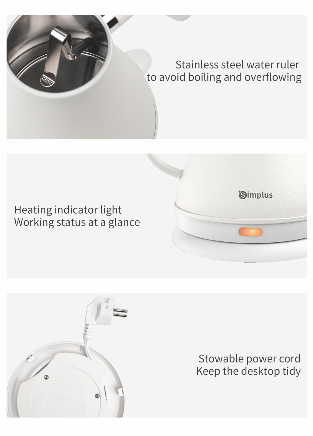 Simplus Electric Water Kettle 0.8L (Gooseneck Spout Design) | Shopee ...