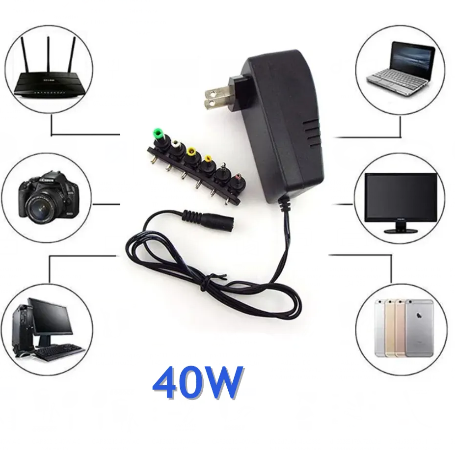 Universal Power Supply AC DC Adapter 40W 3V 4.5V 6V 7.5V 9V 12V For ...