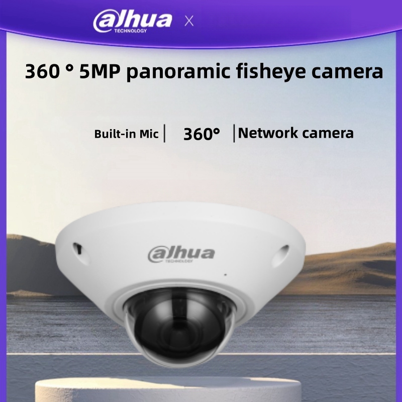 Dahua IPC-EW5541-AS 5MP WizMind Fisheye Network CAMERA built-in Mic POE ...