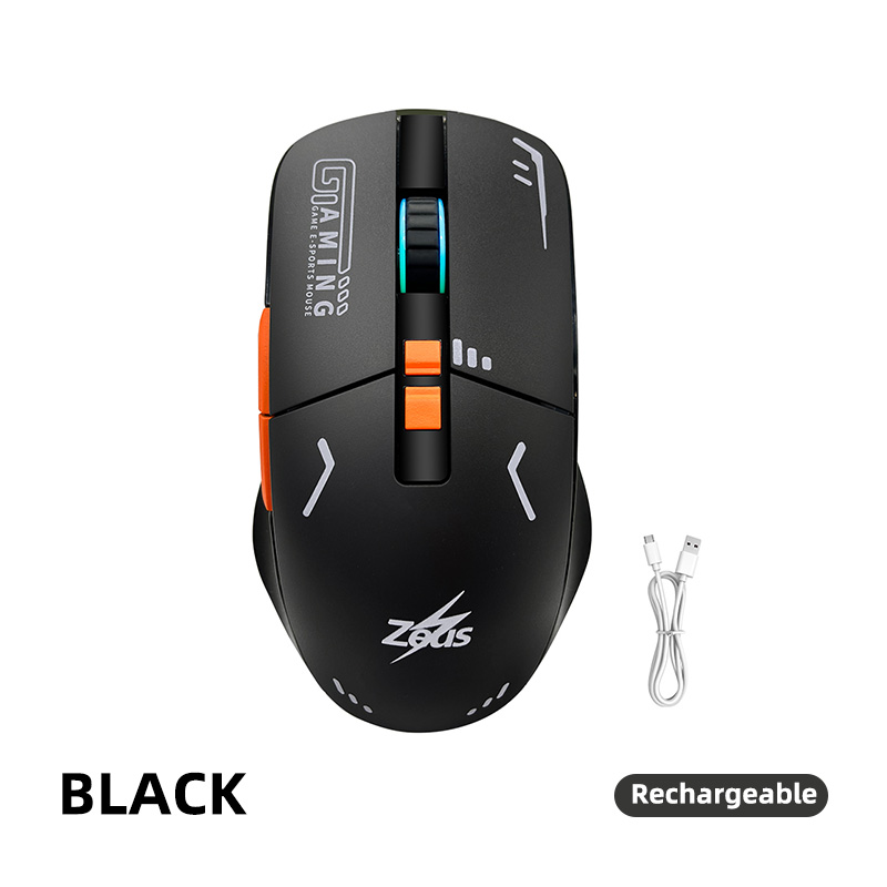 Zeus Meka Style 2.4G Wireless Mouse Rechargeable Mechanical Like Office ...