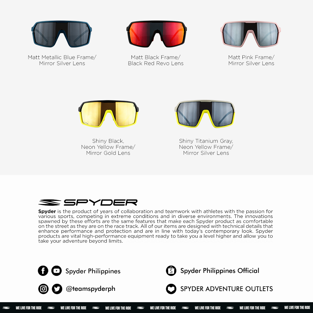 Spyder Interchangeable Polycarbonate Performance Eyewear Cradle 7S011 ...