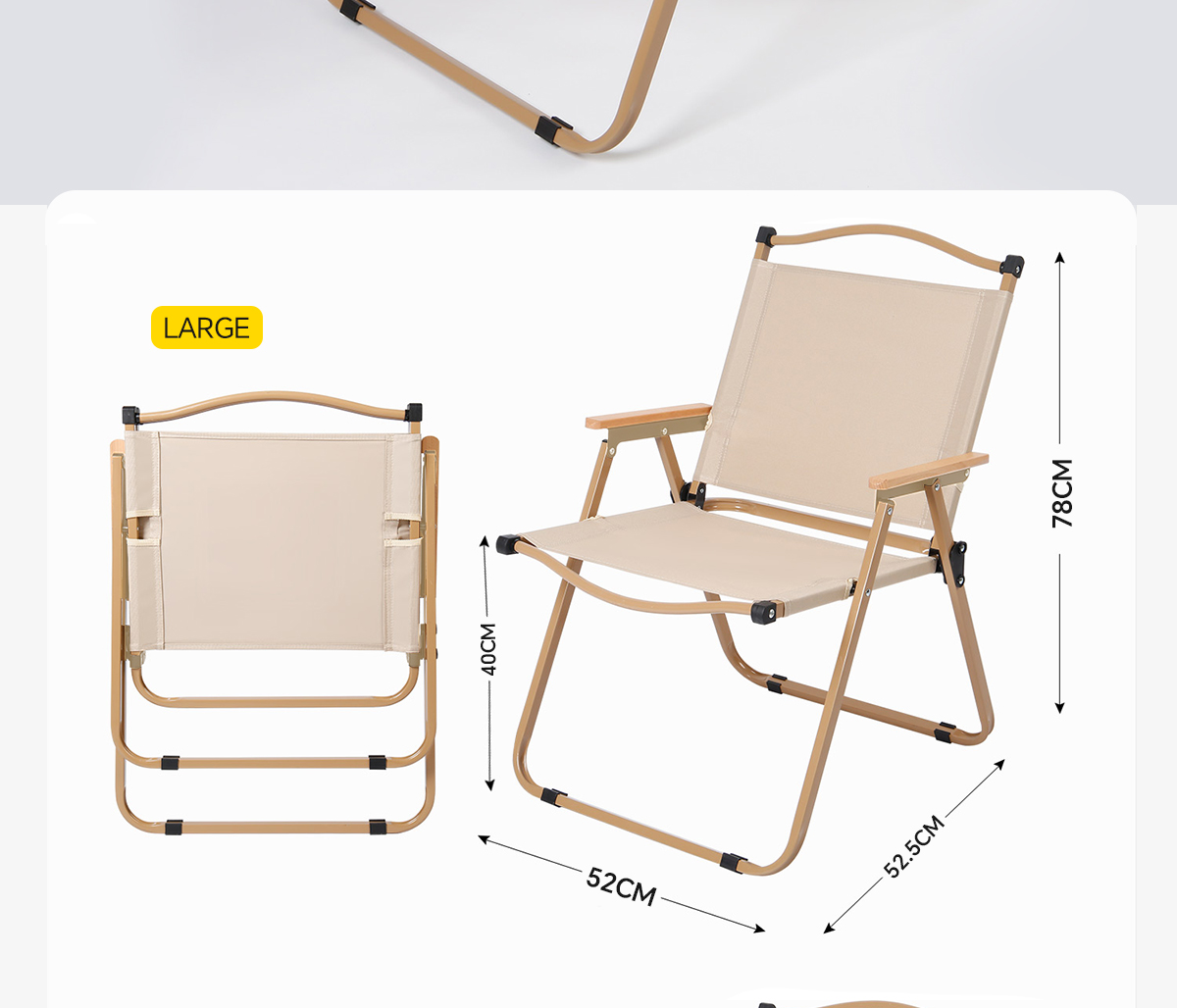 Camping Chair Foldable Outdoor Chair Folding Picnic Beach Chair ...